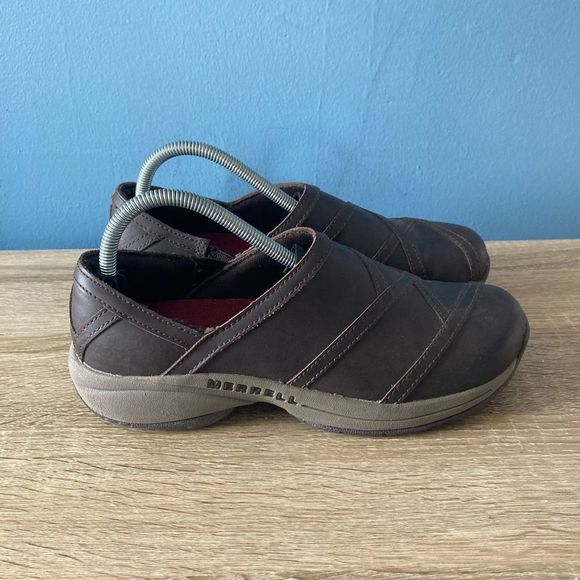 Merrell | Shoes | Merrell Jovilee Lattice Brown Leather Slip On J7865c ...